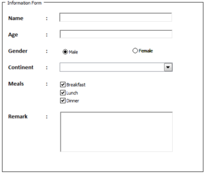 How to Create a Form in Excel (containing submit button-with example)