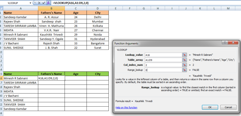 Using of Vlookup Command in Excel (With Example)