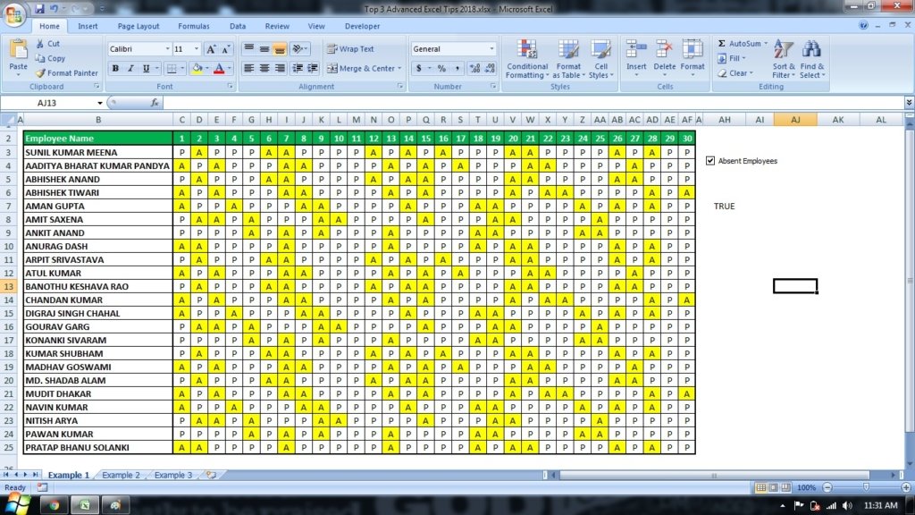 Top 3: Advanced Excel Tips in Hindi