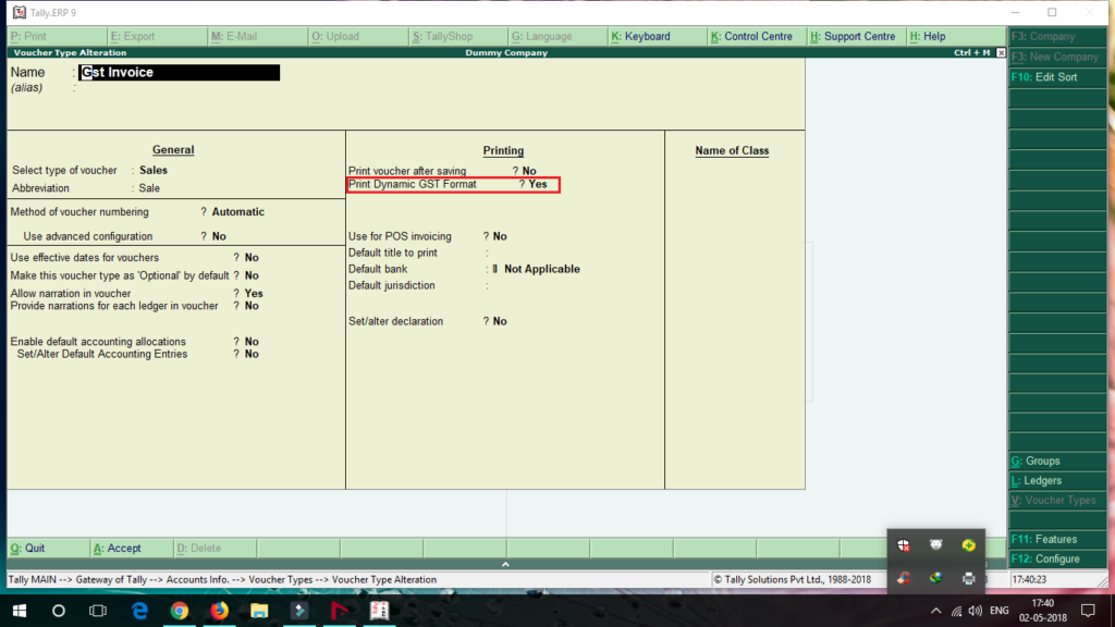 Dynamic GST Invoice TDL for Tally ERP 9