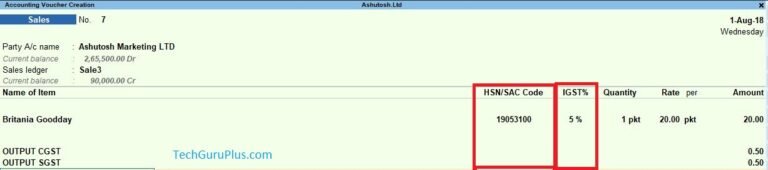 How to Show GST Rate with HSN code TDL File in Tally Prime