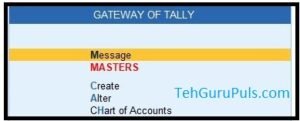 Tally Prime Add Own Message with Display Message TDL Code