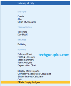 Tally Prime Delete Empty Ledger TDL Code Download