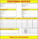 Proforma Invoice Excel Format | Download Proforma Invoice In Excel