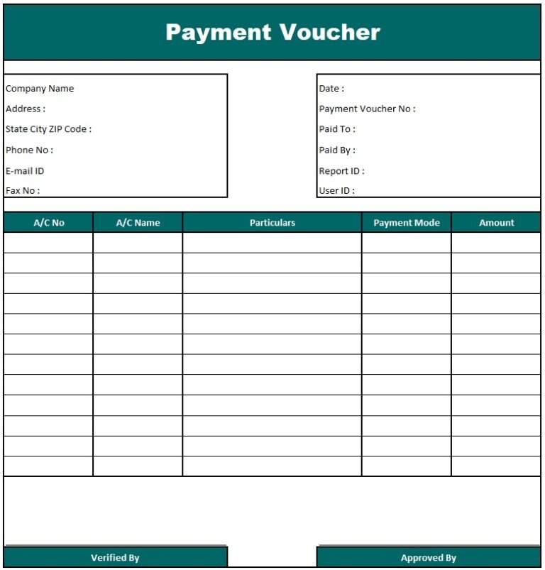 [50 FREE] Payment Voucher Templates Download (Excel-Word)