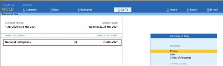 Tally Prime - Connect Company by Tally.NET Feature