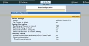 Set Up Tally Prime-Data Path, Language Settings, E-mail, Export and Print
