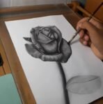 12 UNIQUE Rose Drawings Images (made by Hand)
