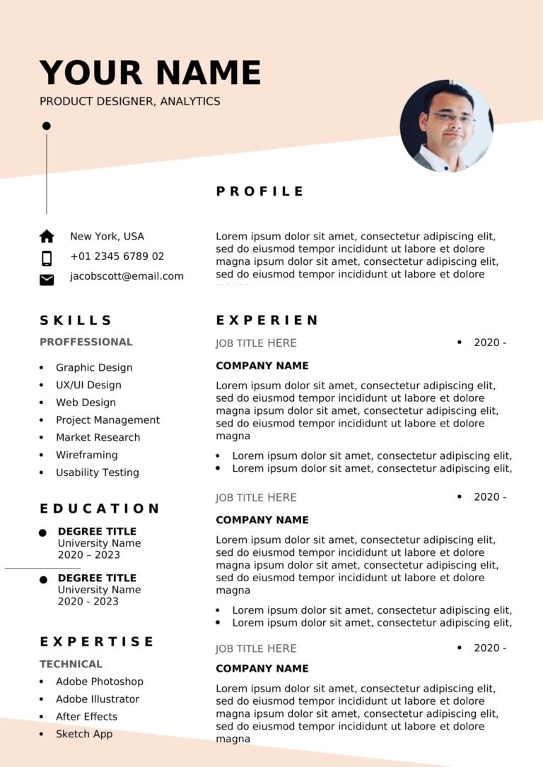 Indian Resume Format PDF (.docx & .pdf)