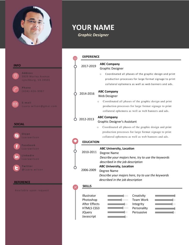Modern Resume Templates Free Download (.docx & .pdf)