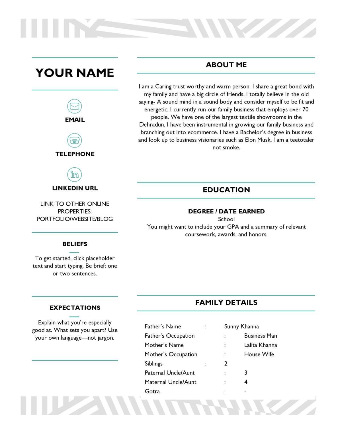 (Download) 120+ Biodata Format for Marriage (in Word & PDF)