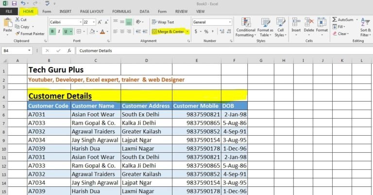 How to Merge Cells In Excel (Merge & Center, Merge Across, Merge Cells)