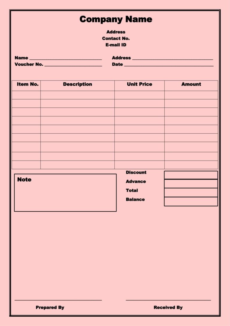 Cash Payment Voucher Format in Excel, Free Download