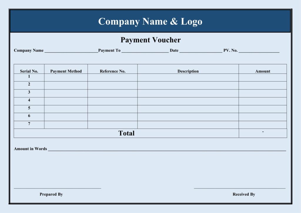 Simple Payment Voucher Template in Word (.docx)