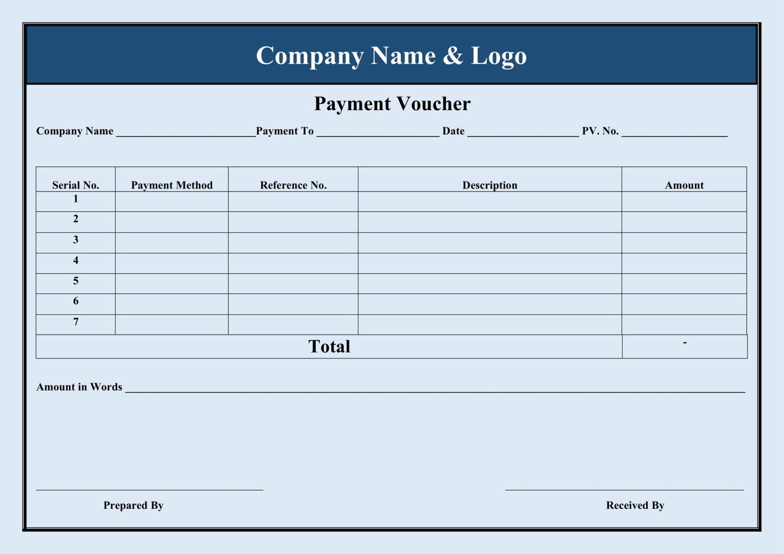 Download Payment Voucher Template in Word (.docx)