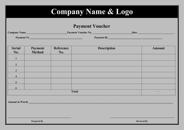 Download Payment Voucher Template in Word (.docx)