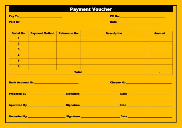 [50 FREE] Payment Voucher Templates Download (Excel-Word)