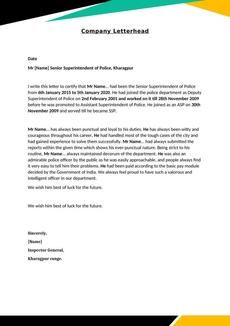 Driver Experience Letter Certificate Template Download In Word Docx
