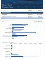 Blue Balance Sheet Template In Excel (Download.Xlsx)