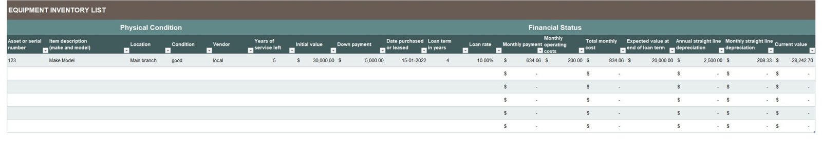 Movie List Template In Excel (Download.xlsx)