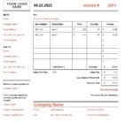 Invoice That Calculates Total (landscape) Template In Excel (Download.Xlsx)