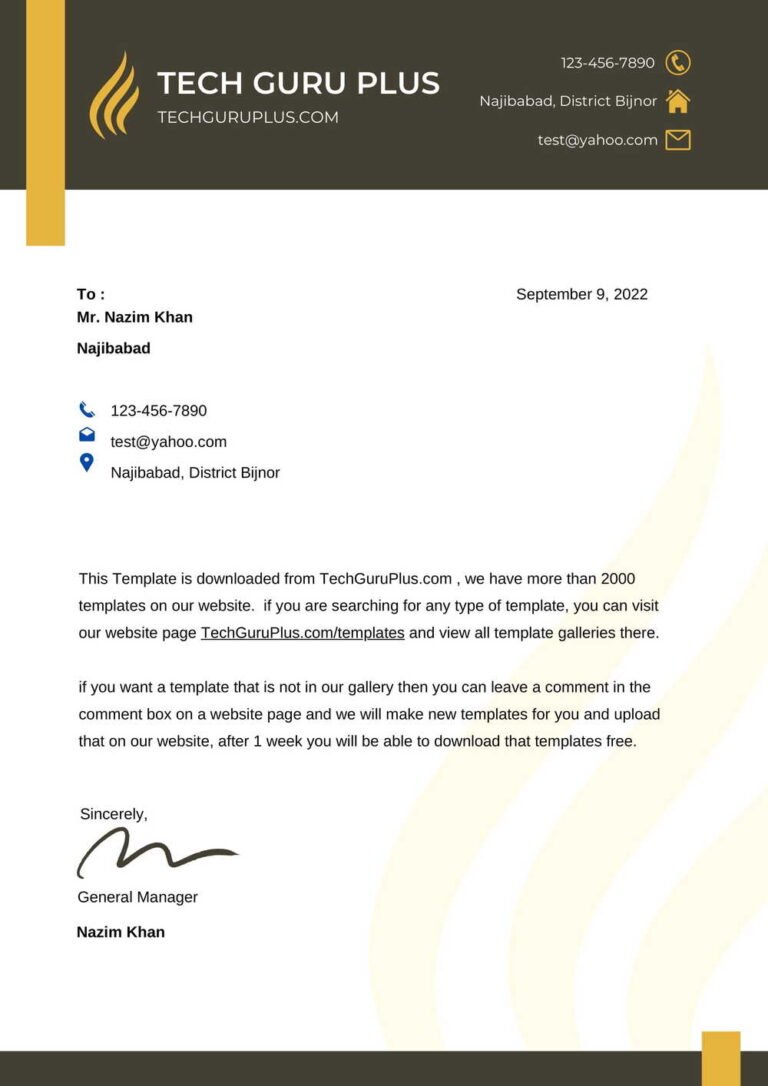 Letter Head Template in Word (FREE Download)