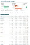 Monthly College Budget Template In Excel (Download.xlsx)