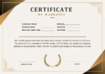 Free Warranty Certificate Template Word - PDF Download