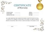 Warranty Certificate Letter Format (FREE Word - PDF)