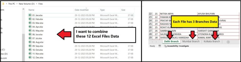 Combine Merge Multiple Excel File 7 Ways All Data Into One With Vba 4959
