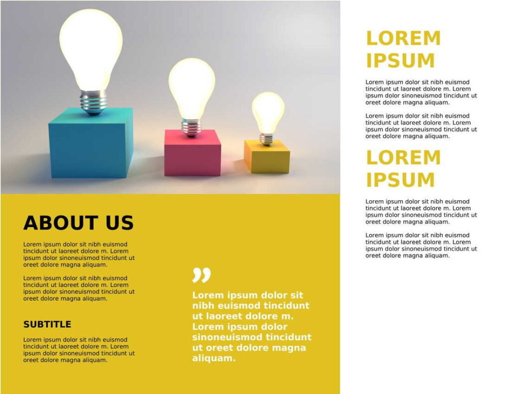 Color block event brochure Template In Word (.Docx File Download)