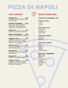 Pizza menu Template In Word (.Docx File Download)