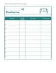 Reading log Template In Word (.Docx File Download)