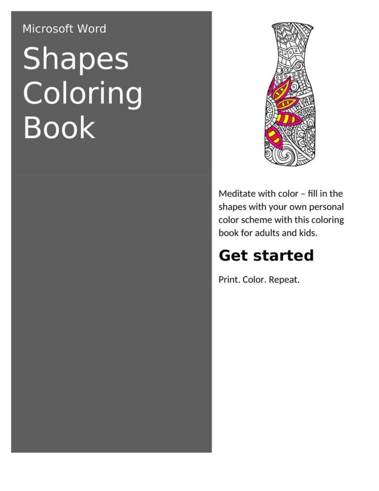 Organic shapes Template In Word (.Docx File Download)