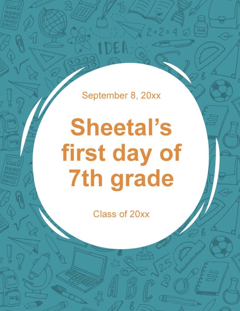 1st day of school signs Presentation Powerpoint Template (.ppt File ...