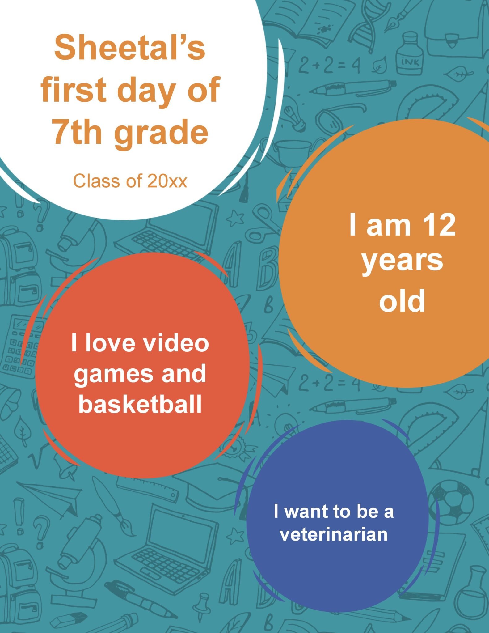1st day of school signs Presentation Powerpoint Template (.ppt File ...