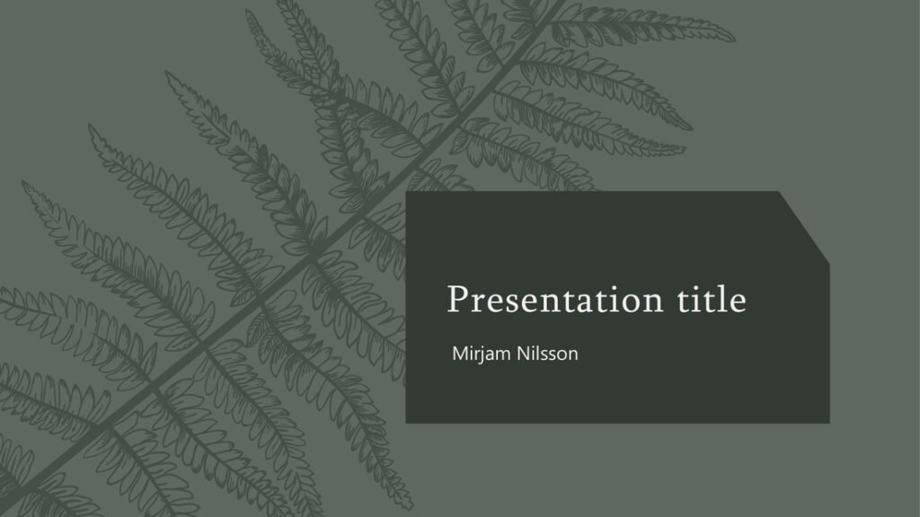 Botanical pitch deck Presentation Powerpoint Template (.ppt File Download)