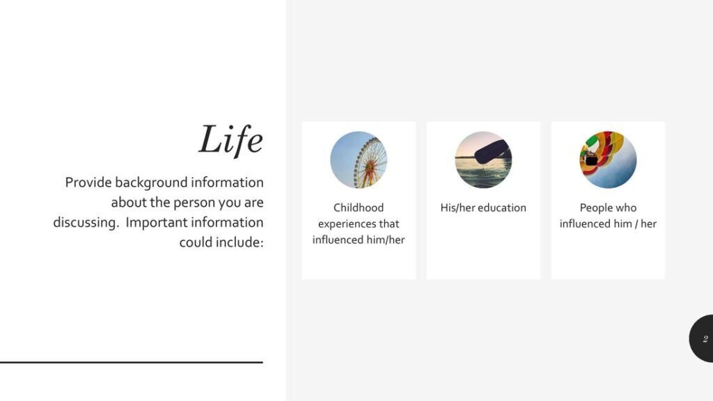 Biography Presentation Powerpoint Template (.ppt File Download)