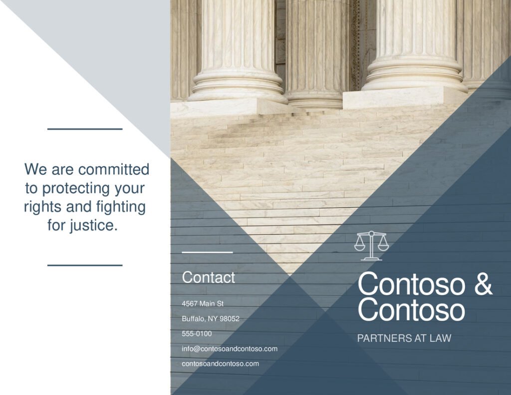 Angled tri-fold brochure Presentation Powerpoint Template (.ppt File ...