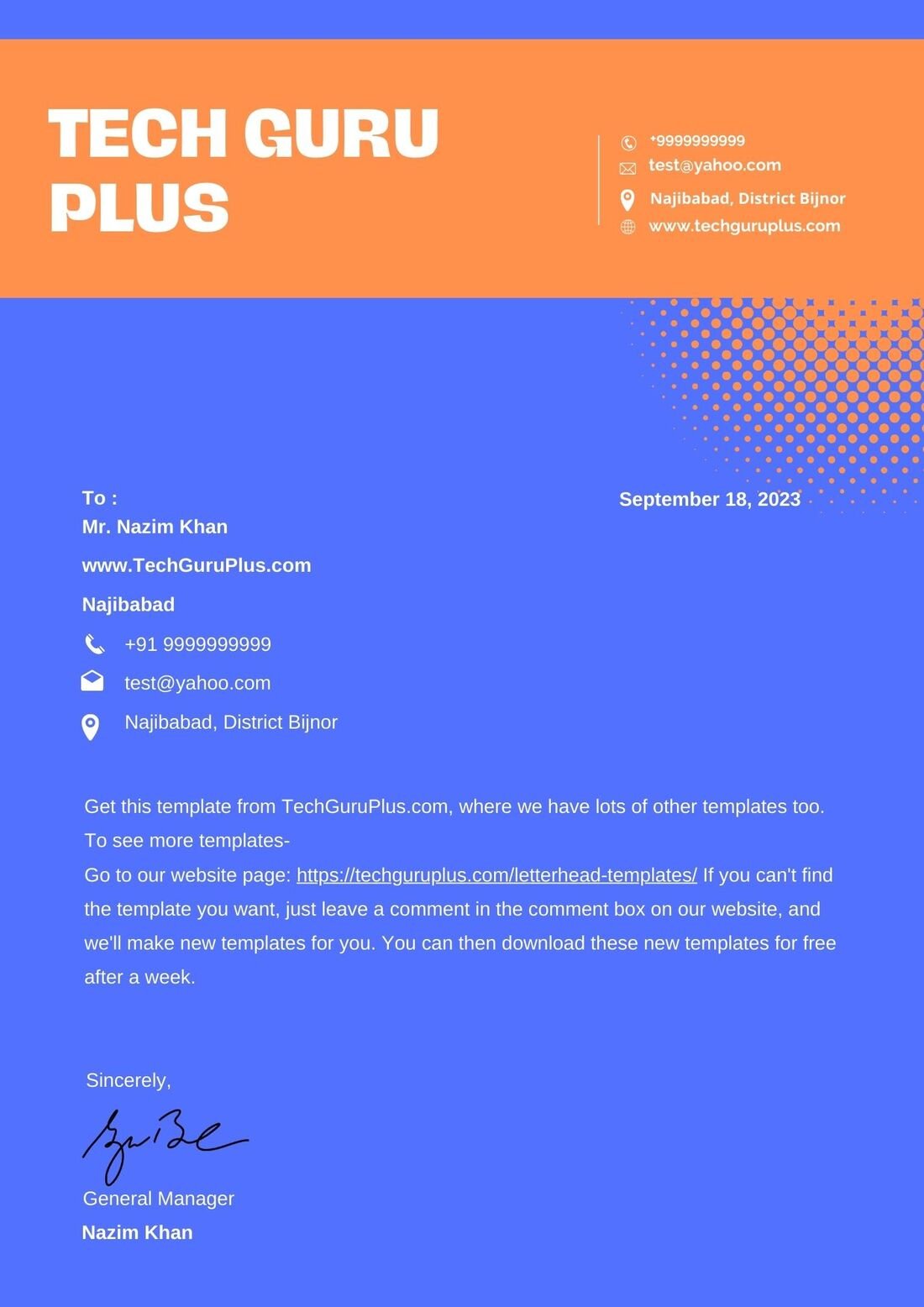 Electrical Letterhead Word Format Free Download docx 