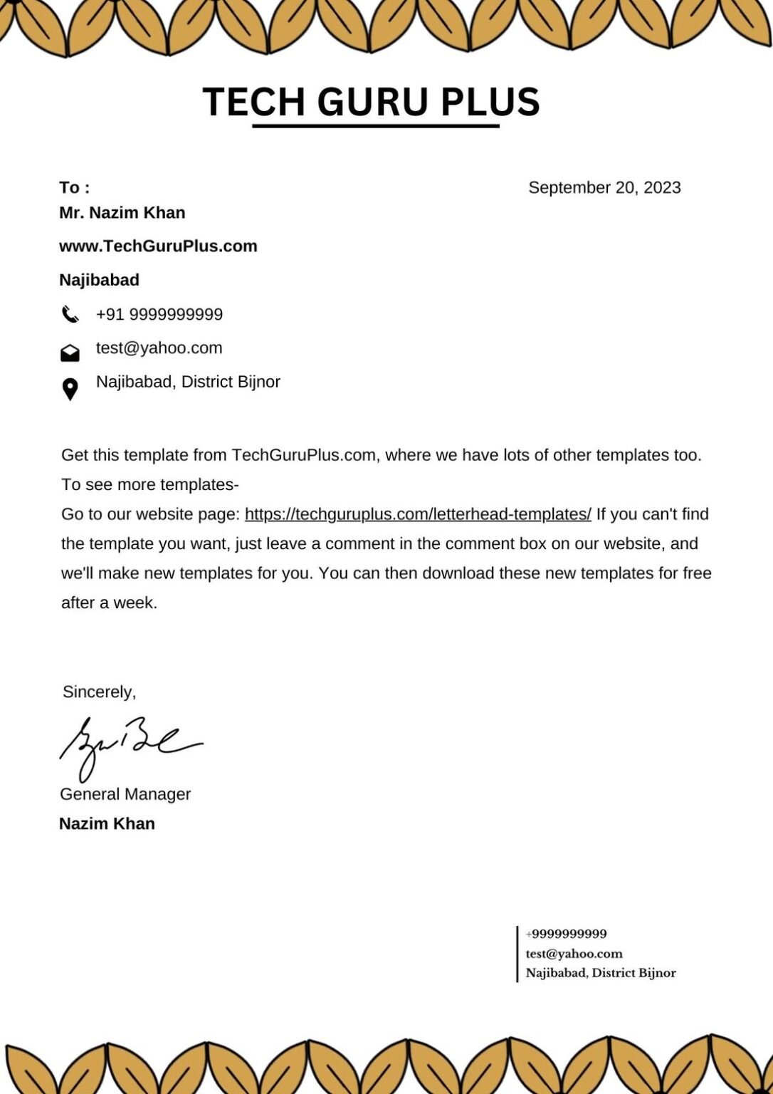 FREE 253+ Letterhead Format Design in Word & PDF (Download)