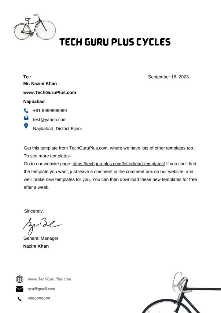 Letterhead Templates with Office Logo (Editable Word File)