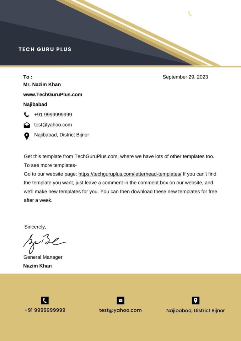 Free Letterhead Templates With Examples (.docx)