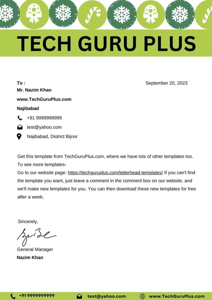 Editable Stylish Letterhead Format Excel Free Download (.docx Word & PDF)