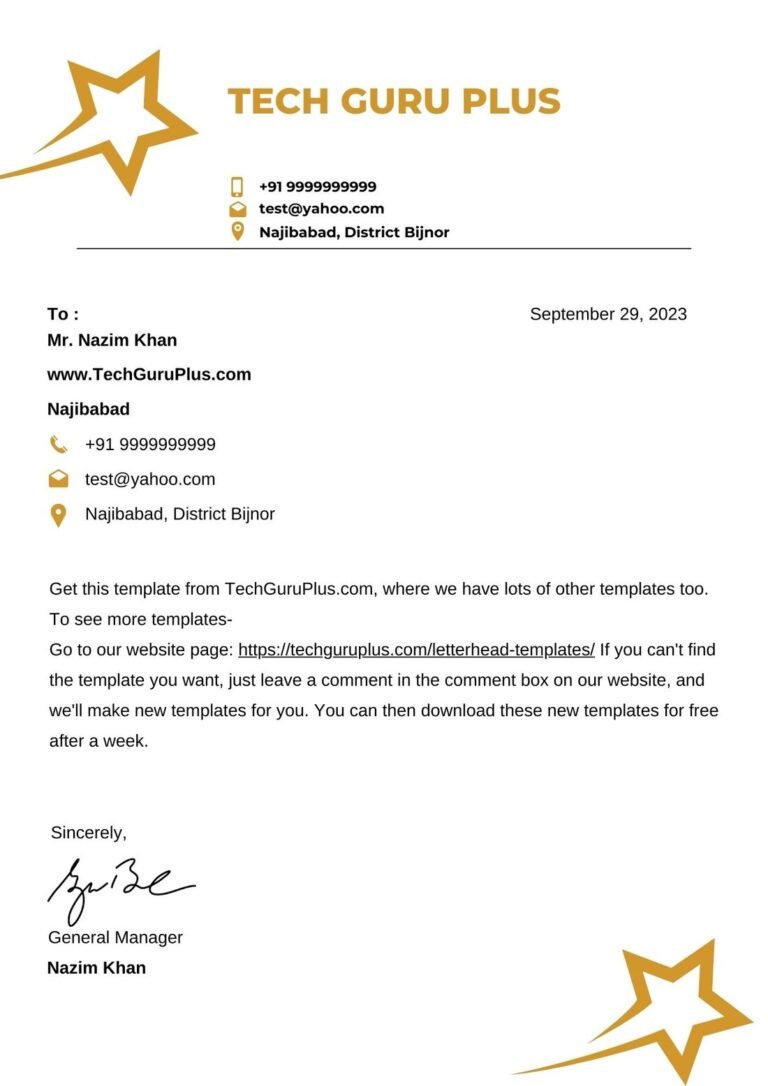 Construction Company Letterhead Template Word Free Download (.docx