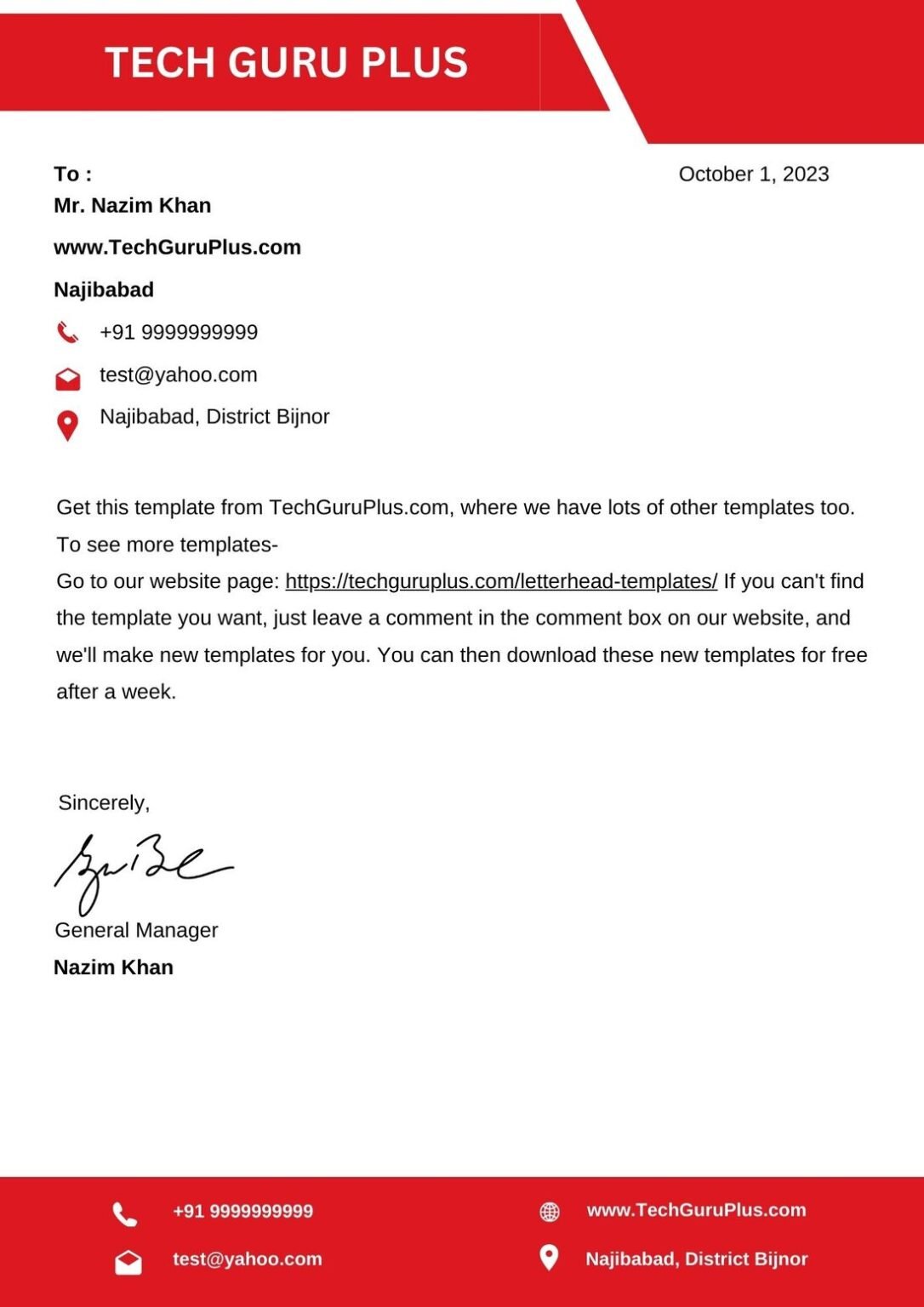 Company Letterhead Template (.docx)