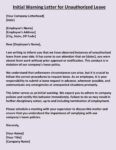 [5 Format] Warning Letter to Employee for Leave Without Permission in Word