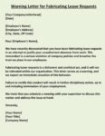 [5 Format] Warning Letter to Employee for Leave Without Permission in Word