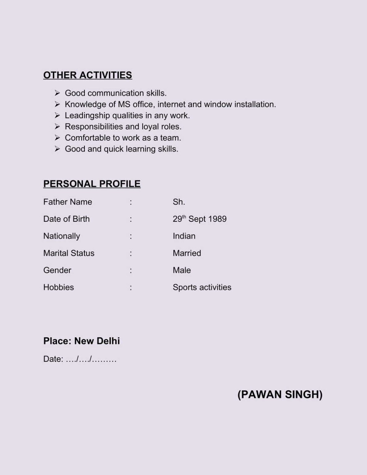 Courier Delivery Boy Resume Sample Format Download In Word