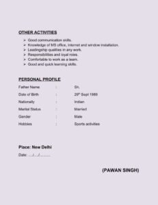 Courier Delivery Boy Resume Sample Format Download In Word